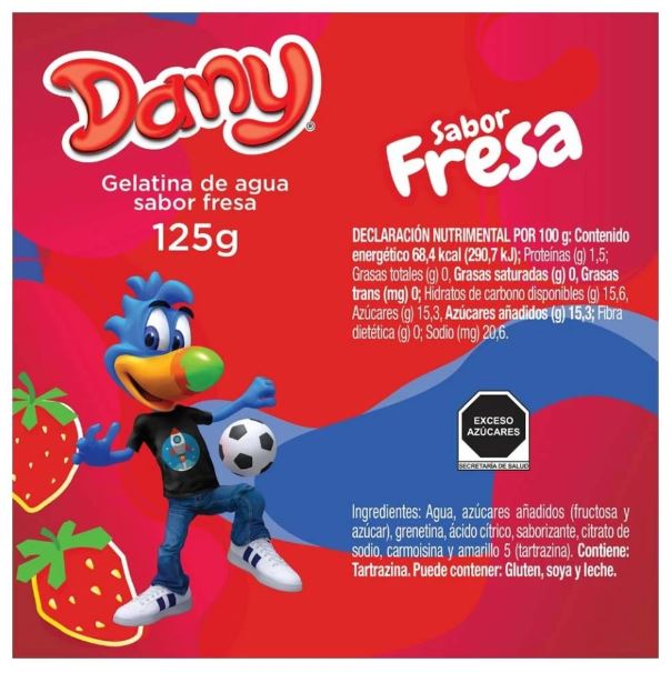 Mercado San Juan - Gelatina Dany De Agua Sabor Fresa 125G