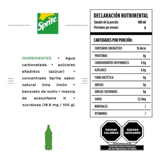 Mercado San Juan - Refresco Sprite Sabor Lima Limón 600Ml