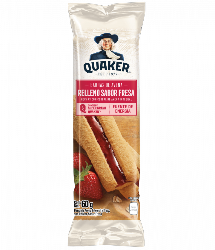 Mercado San Juan - Quaker Barra De Avena Relleno Fresa 60G Pieza