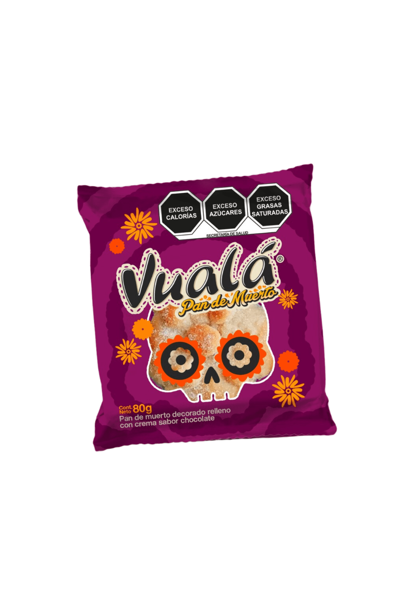 Mercado San Juan - Pan De Muerto Vuala Relleno Choco 80G Pieza