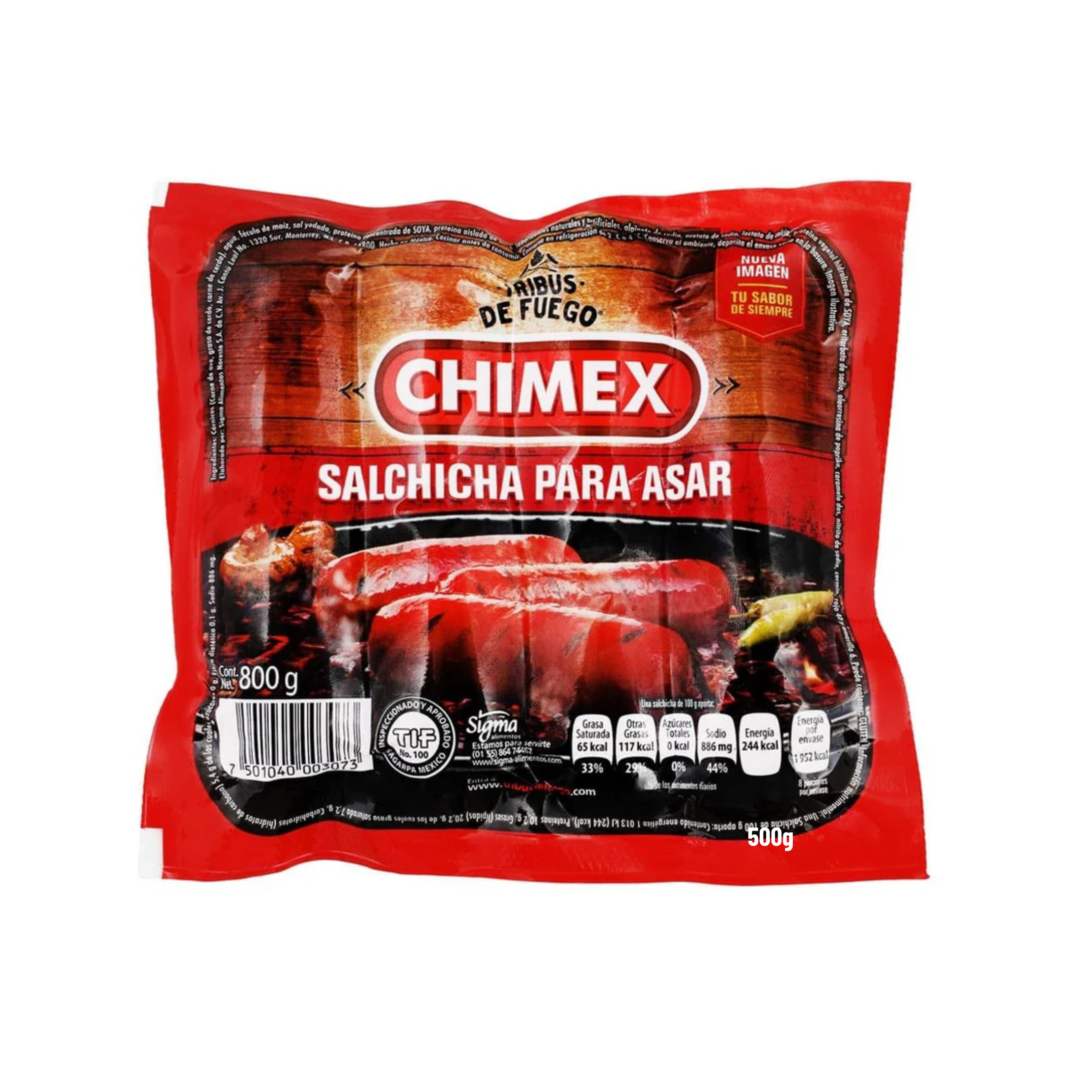 Mercado San Juan - Salchicha Para Asar Chimex 800G Pz